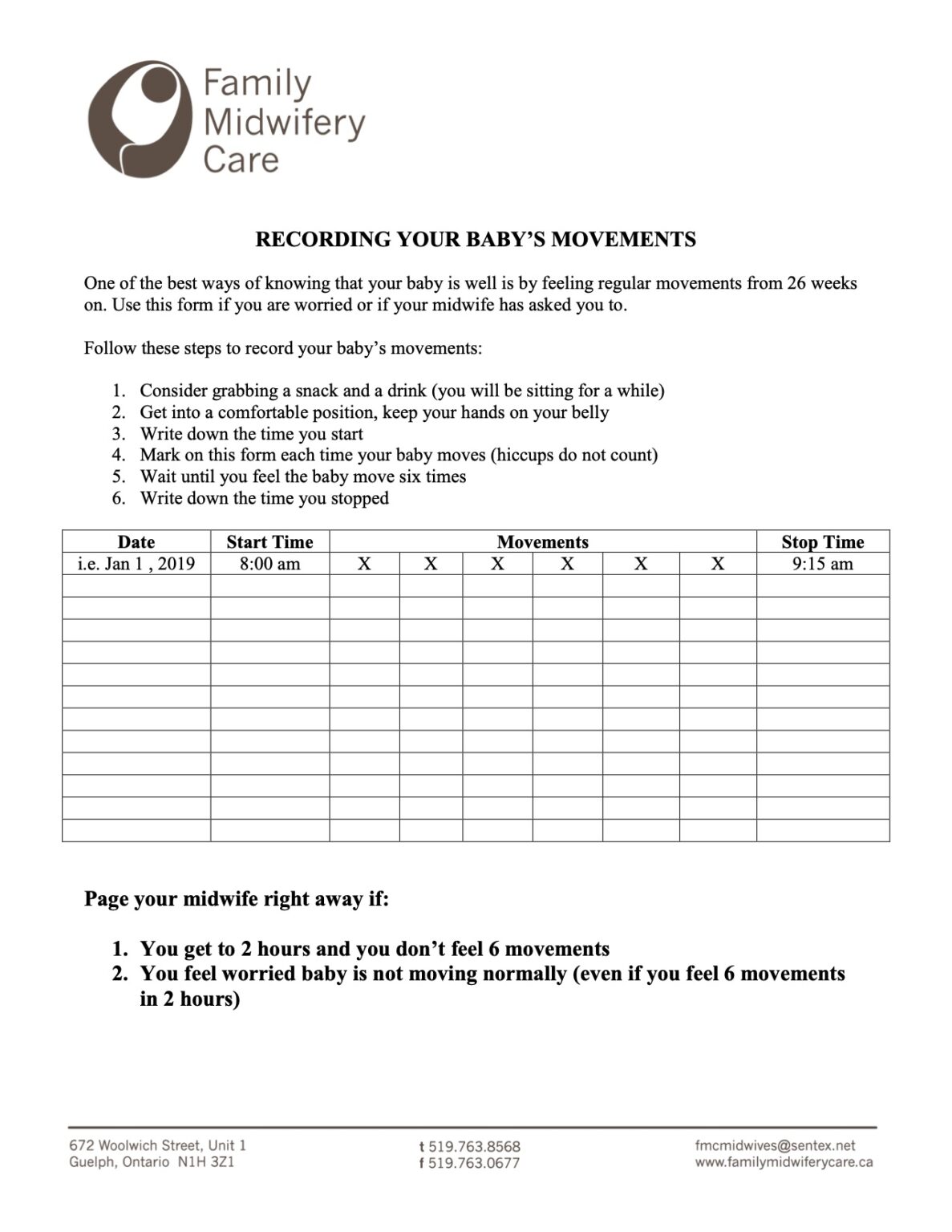 Pregnancy Basics - Family Midwifery Care of Guelph