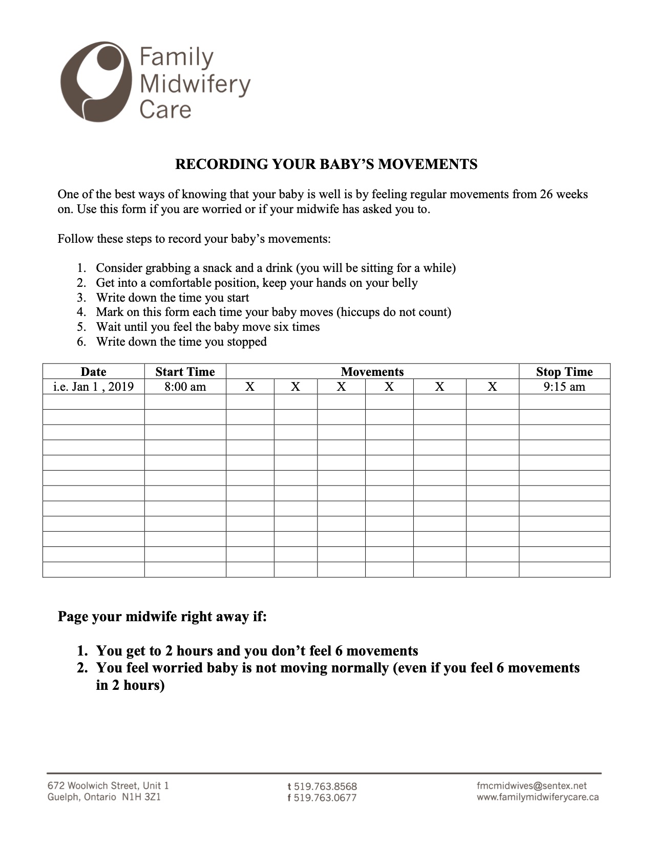 Pregnancy Basics - Family Midwifery Care of Guelph